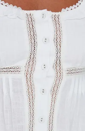Princess Polly Indianah Pleat Lace Panel Minidress