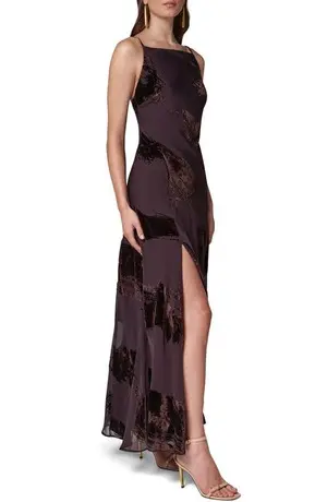 Donna Karan New York Flocked Velvet Cocktail Dress
