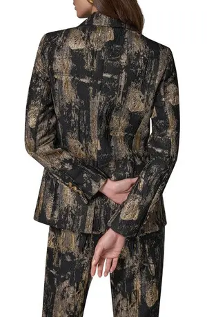 Donna Karan New York Metallic Peak Lapel Blazer