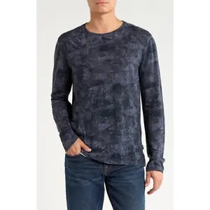 John Varvatos Parson Printed Long Sleeve T-shirt - Navy