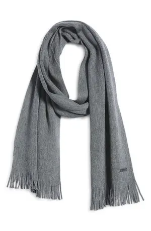 BOSS Albas Knit Scarf - Medium Grey