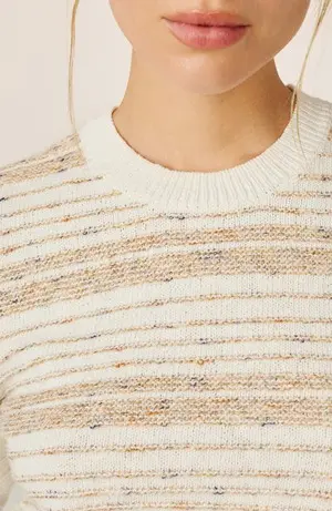 ALMA EN PENA Striped Knit Top