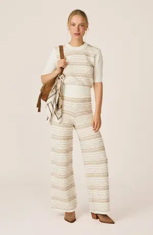 ALMA EN PENA Striped Knit Top