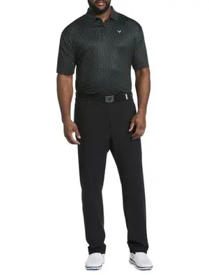 CALLAWAY Big & Tall All Over Score Golf Print Polo Shirt