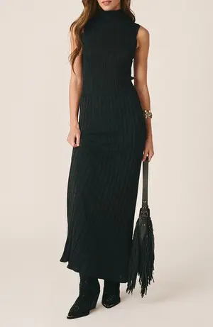 ALMA EN PENA Metallic Fitted Dress