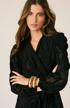 ALMA EN PENA Jacquard Dress - Black