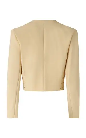 KATE HUNDLEY Exclusive Collarless Lace-up Cotton Jacket