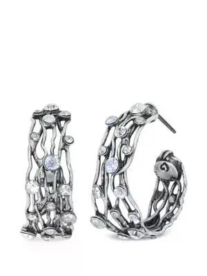 KONPLOTT Cages Crystal Hoop Earrings