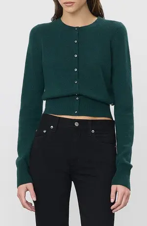 Eterne Reese Cashmere Blend Cardigan - Forest
