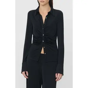 Eterne Ruched Charlie Shirt - Black