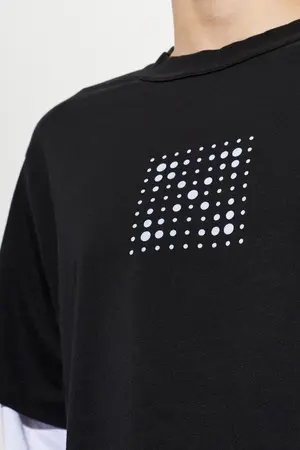 Off-White And White Long-sleeve T-shirt