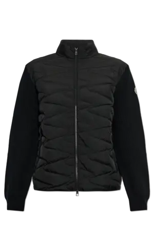 Moncler Quilted-front Cardigan - Black