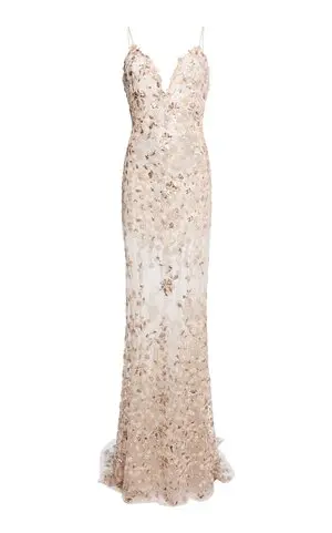 Zuhair Murad Floral-embroidered Maxi Dress - Multi