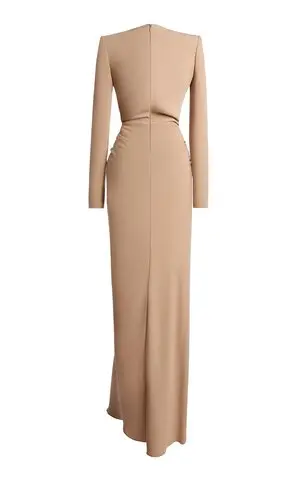 Zuhair Murad Long-sleeved Wrap Maxi Dress