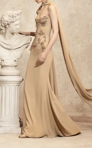 Zuhair Murad Embroidery-embellished Cady Maxi Dress