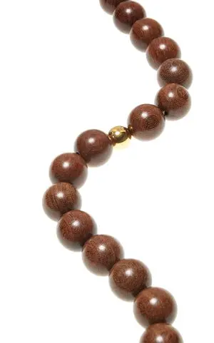 Anni Lu Nomadica Wood And Pearl Necklace