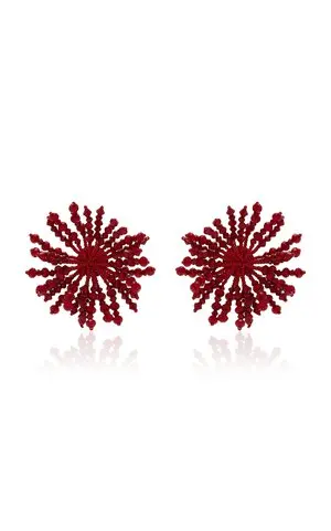 JENNIFER BEHR Tania Gold-tone Glass Earrings