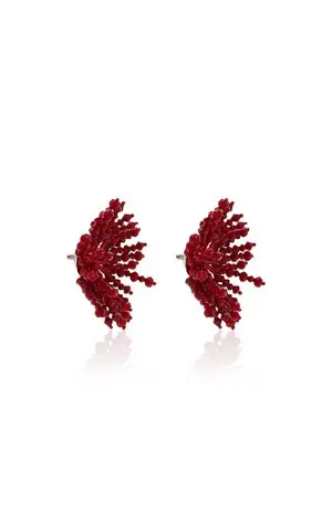 JENNIFER BEHR Tania Gold-tone Glass Earrings