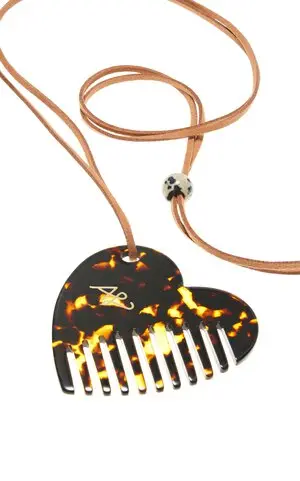 Anni Lu Nomadica Heartcomber Acetate And Dalmatian Necklace