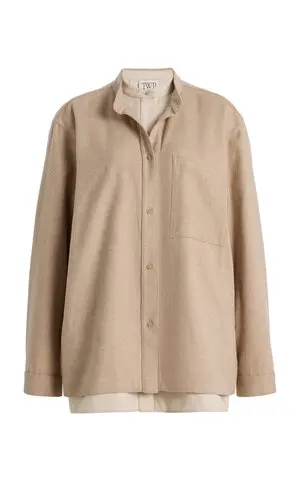 TWP Lattache Wool, Silk And Cashmere Shirt