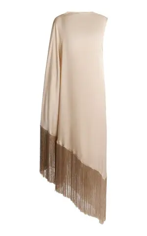 Zuhair Murad Fringe-hem Midi Dress - Tan