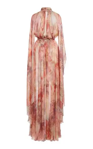Zuhair Murad Draped Silk-charmeuse Maxi Dress
