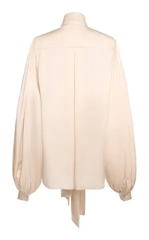 Zuhair Murad Scarf-detail Satin Top