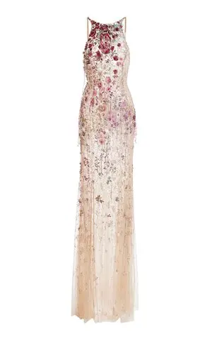 Zuhair Murad Bead Embroidered Maxi Dress - Multi