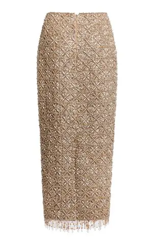 Zuhair Murad Embroidered Midi Skirt