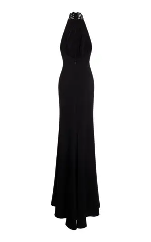 Zuhair Murad Bead Embroidered Halter Top Dress
