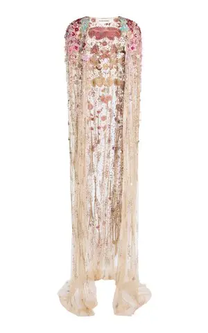 Zuhair Murad Bead Embroidered Cape - Multi