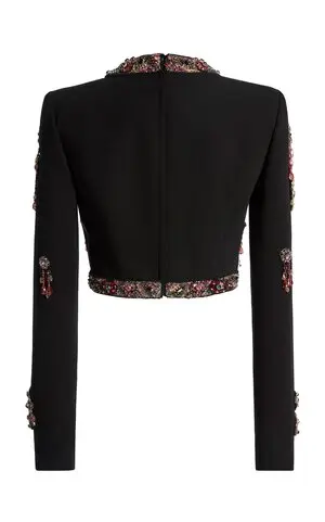 Zuhair Murad Bead Embroidered Crop Top