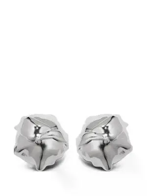 Completedworks Conked Out Crumpled Earrings - Silver