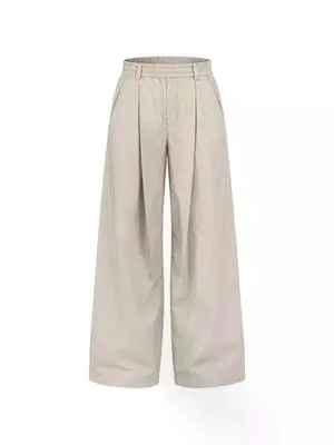 Moose Knuckles Pleated Wide-leg Palazzo Pants - Neutrals