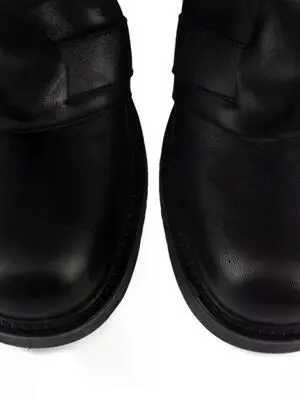 Elena Iachi Buckle-detail Slouched Biker Boots