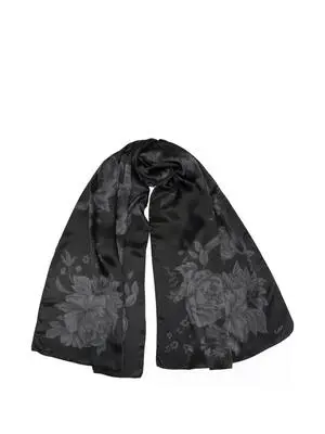 ELIZABETTA Isabella Floral-print Silk Scarf - Black