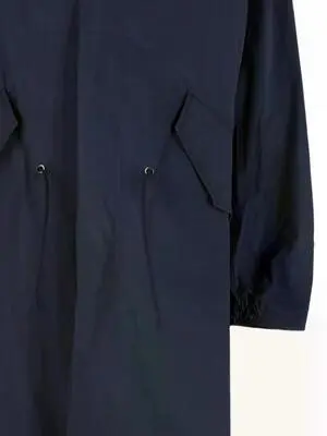 You Must Create Drawstring-waist High-neck Parka - Blue