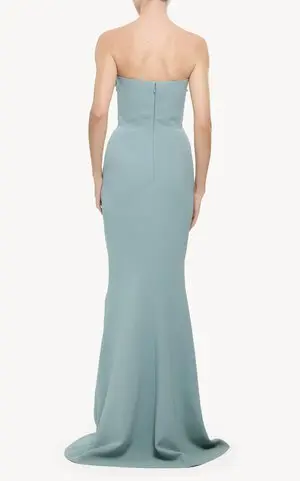 Elie Saab Beaded Cady Maxi Dress