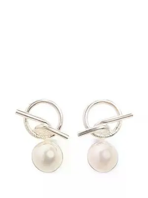 WOUTERS & HENDRIX Spheres T-bar Earrings - Silver