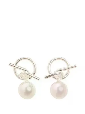 WOUTERS & HENDRIX Spheres T-bar Earrings - Silver