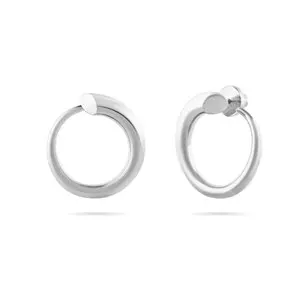 MEULIEN Graduated Hoop Earrings - Silver