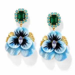 THE PINK REEF Sky Pansy Earring - Blue