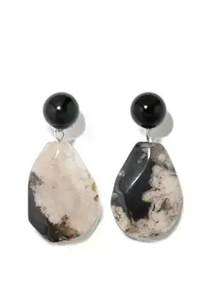 Completedworks Agate Onyx Drop Earrings