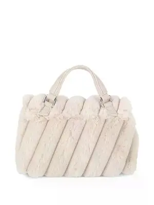 ZANELLATO Postina Fiocco Faux-fur Shoulder Bag - White