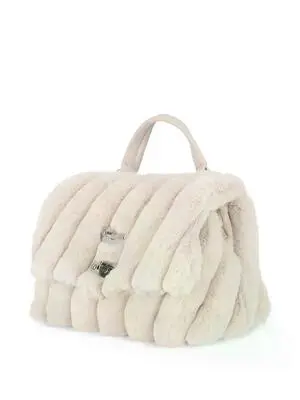ZANELLATO Postina Fiocco Faux-fur Shoulder Bag - White