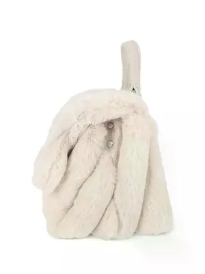 ZANELLATO Postina Fiocco Faux-fur Shoulder Bag - White