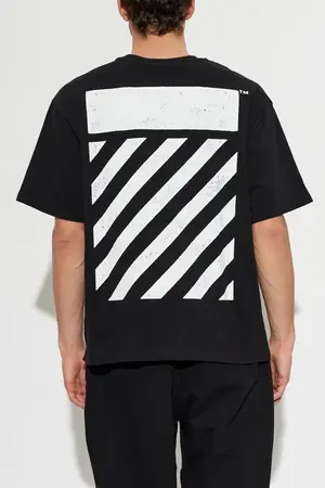 L/AB C/O OFF-WHITE T-shirt With Printed Logo