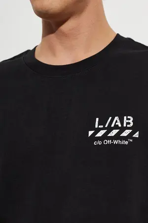 L/AB C/O OFF-WHITE T-shirt With Printed Logo