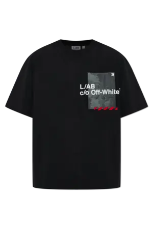 L/AB C/O OFF-WHITE Printed T-shirt - Black