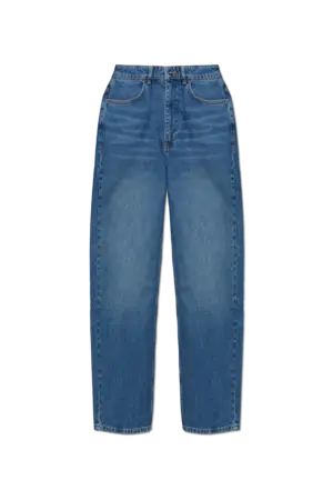L/AB C/O OFF-WHITE Jeans With Printed Logo - Blue